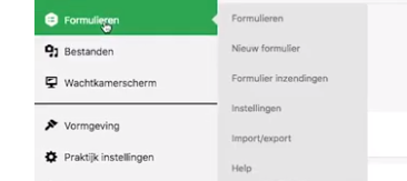 Formulieren maken en beheren – Praktijkinfo – Uw Zorg Online